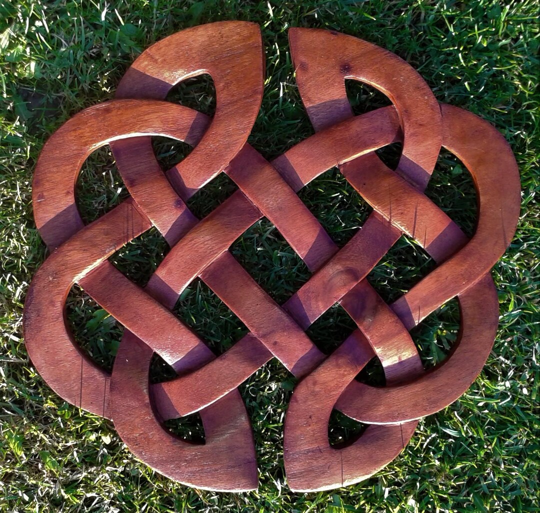 Hand Carved Wooden Celtic Wall Hanging - Etsy