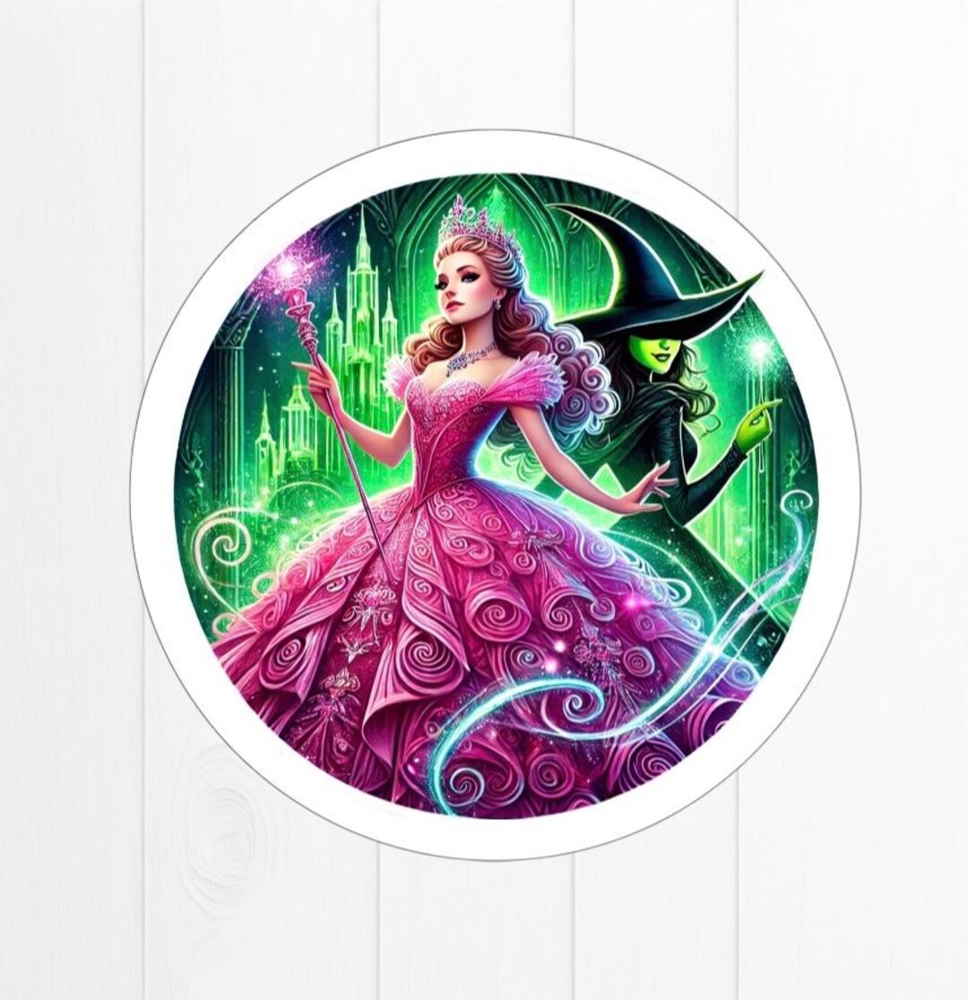 Wicked Sticker, Galinda, Elphaba and Galinda in Bubble, Movie Wicked ...