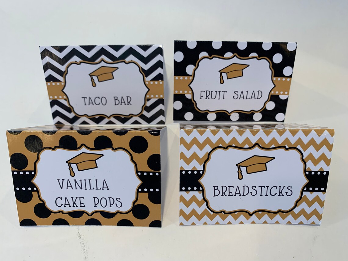 Graduation Food Labels Food Buffet Labels Candy Buffet - Etsy