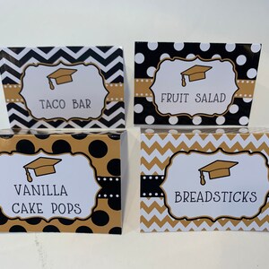 Graduation Food Labels, Food Buffet Labels, Candy Buffet Labels, Food ...