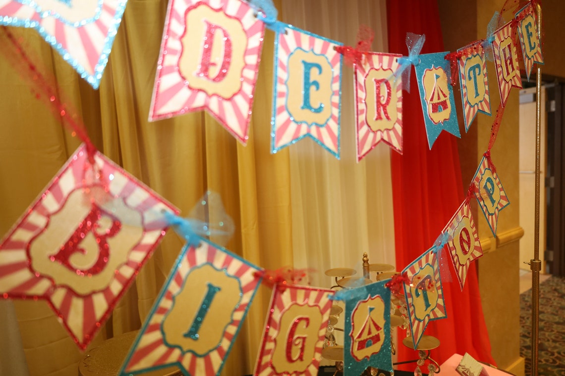 Vintage Circus Birthday Banner Circus Party Banner Circus - Etsy