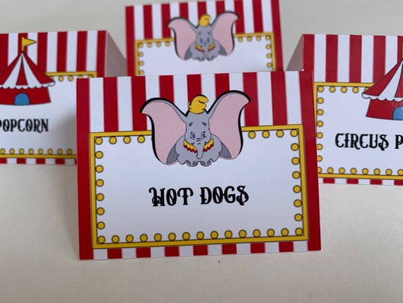 Dumbo Food Buffet Cards Dumbo Food Labels Dumbo Birthday - Etsy