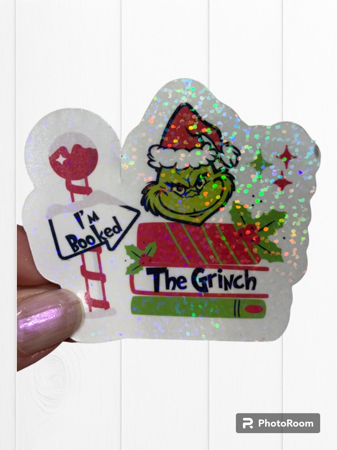 Grinch Bookish Sticker, Grinch I'm Booked, Book Club, Bookish ...