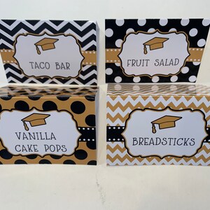 Graduation Food Labels, Food Buffet Labels, Candy Buffet Labels, Food ...