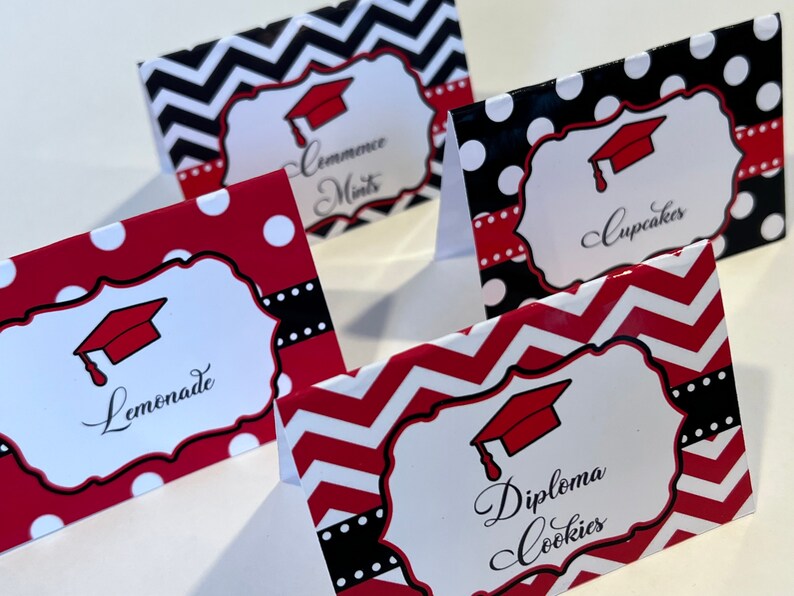 Graduation Food Labels Food Buffet Labels Candy Buffet - Etsy