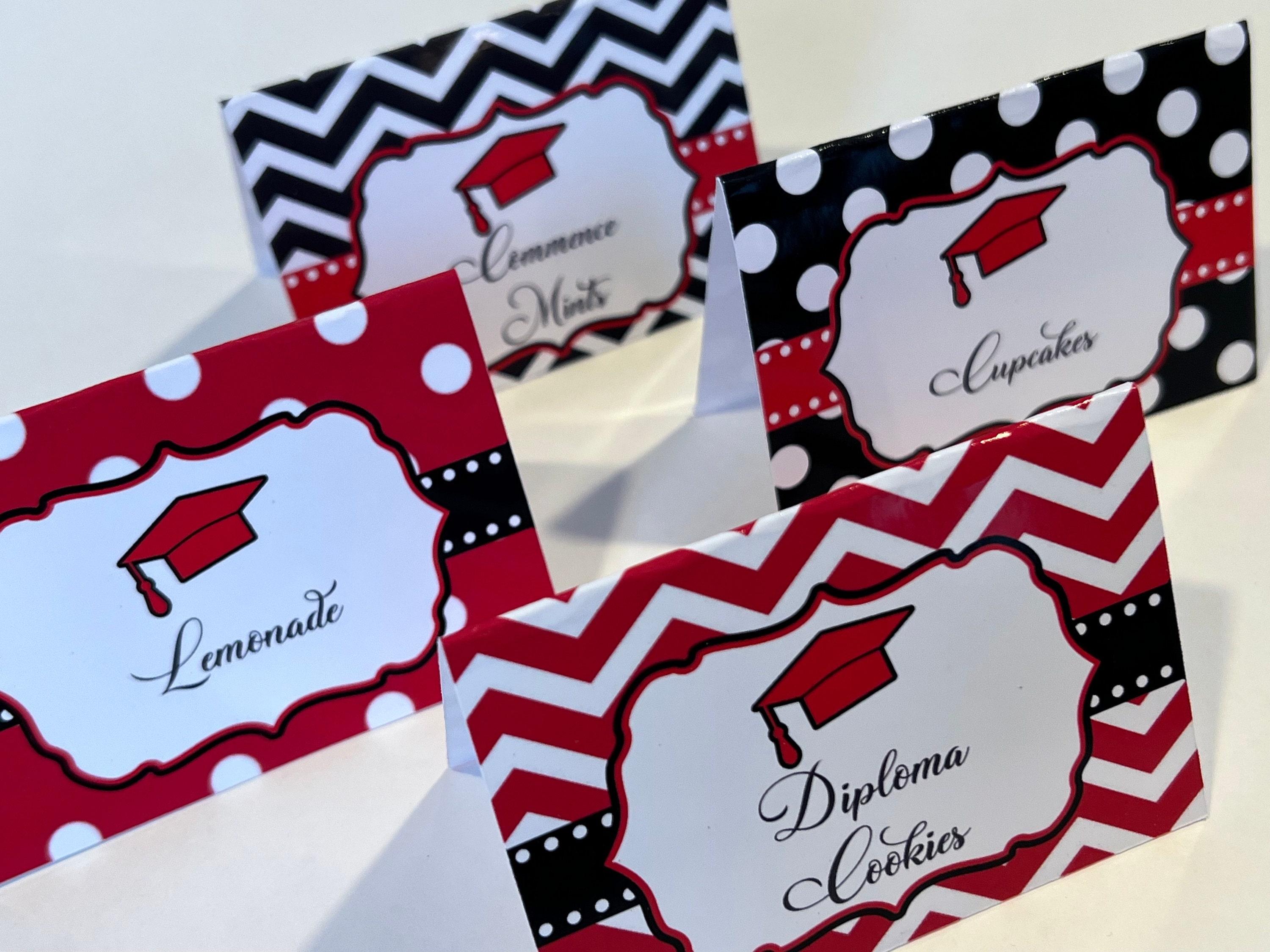 Graduation Food Labels Food Buffet Labels Candy Buffet - Etsy Canada