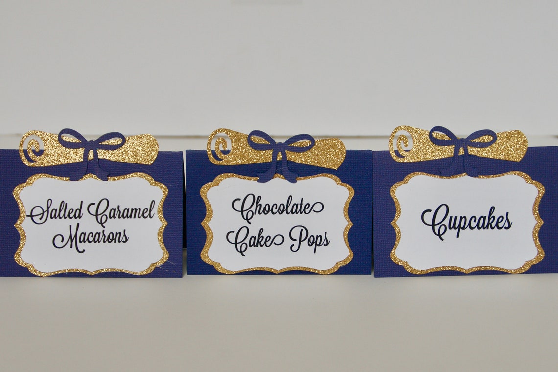 Graduation Food Labels Candy Buffet Labels Food Card - Etsy