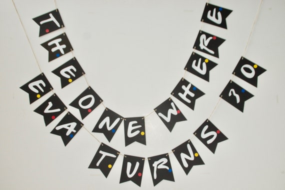 Friends Birthday Banner, Friends Theme Banner, Friends TV Show Party ...