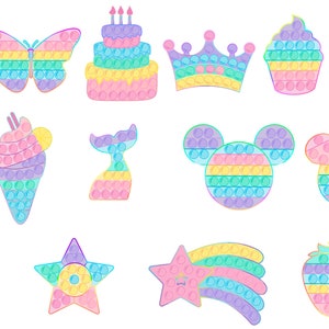 Pop It Birthday Party Banner, Pop It Theme Banner, Pop It Birthday ...