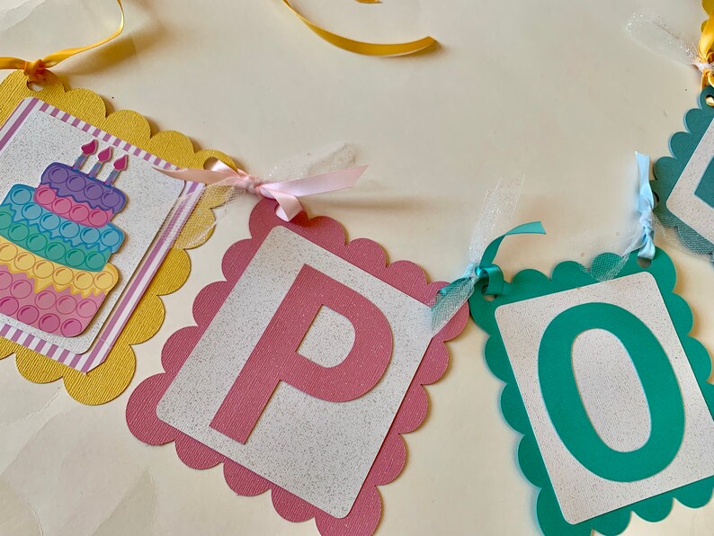 Pop It Birthday Party Banner Pop It Theme Banner Pop It - Etsy UK