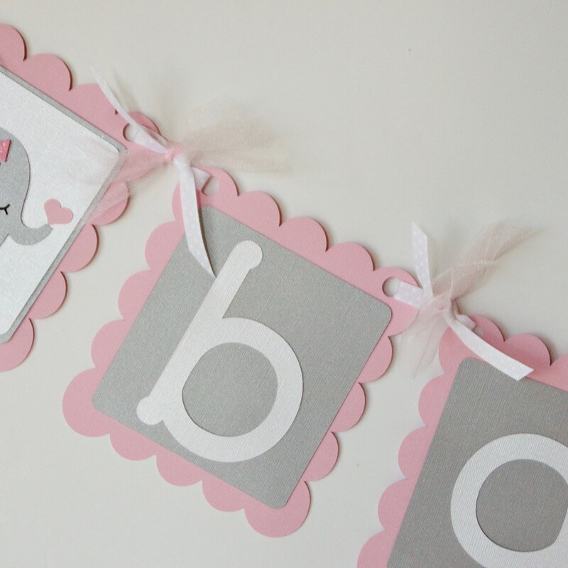 Pink Elephant Banner - Etsy