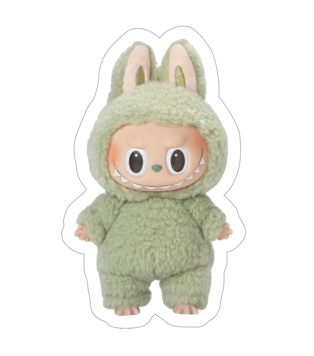 Labubu Popmart Sticker, Bunny Hoodie Set, Kawaii Decals, Pastel Labubu ...