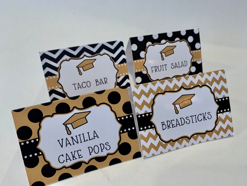Graduation Food Labels Food Buffet Labels Candy Buffet - Etsy