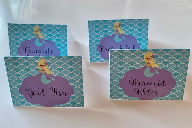 Mermaid Food Labels Food Buffet Labels Candy Buffet Labels - Etsy