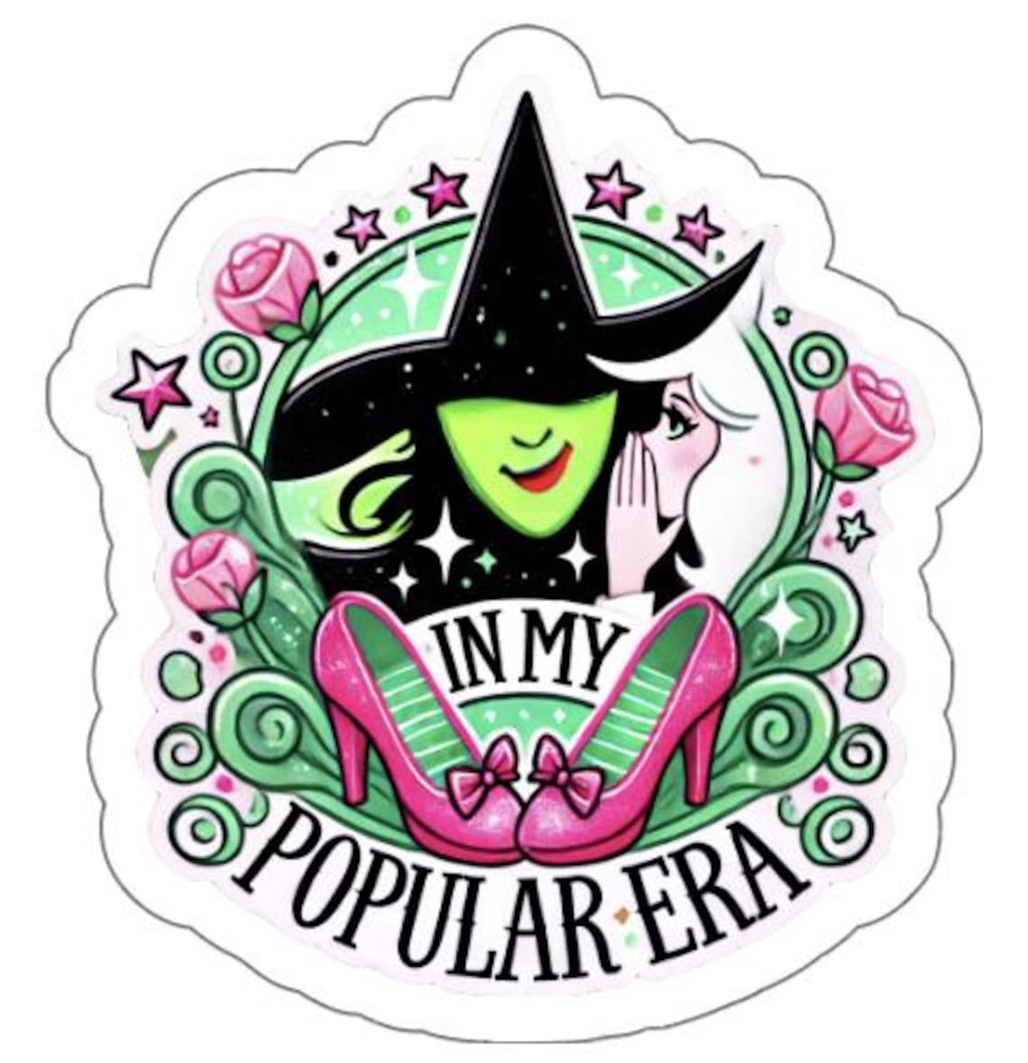 Wicked Popular Era Sticker, in My Popular Era, Movie Wicked Sticker ...