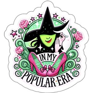 Wicked Popular Era Sticker, in My Popular Era, Movie Wicked Sticker ...
