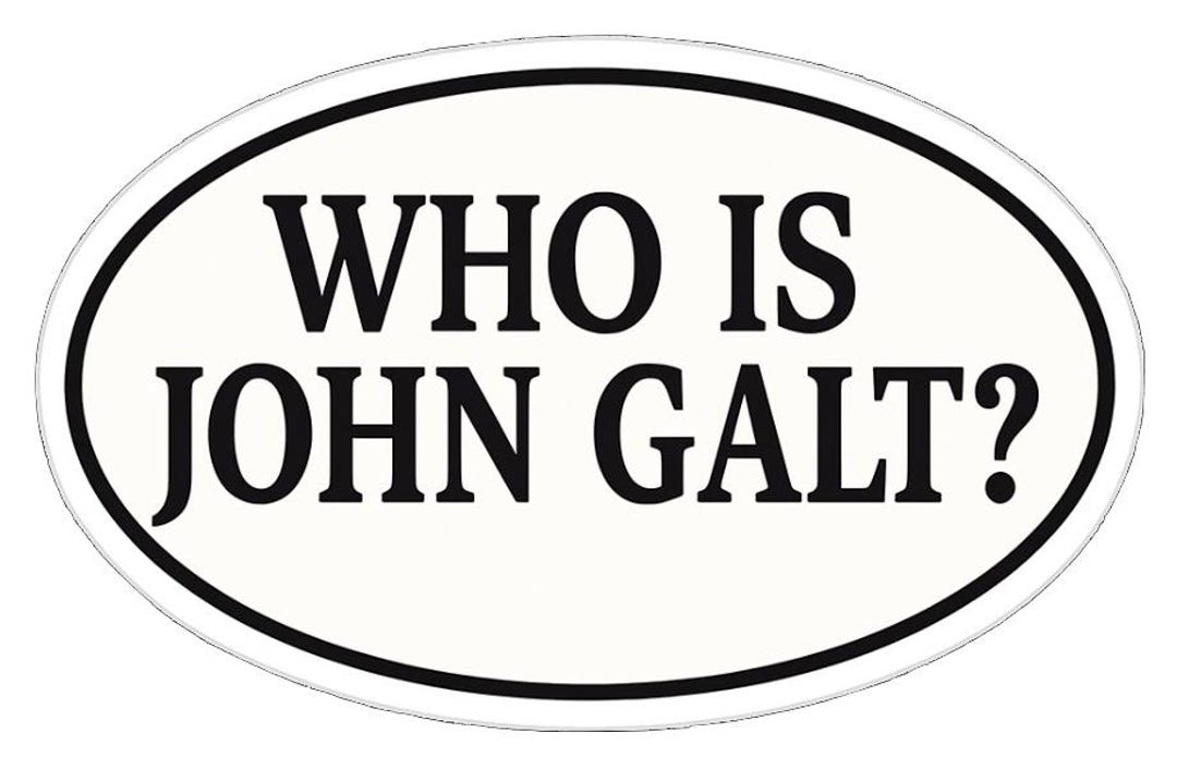 Who is John Galt, Atlas Shrugged Sticker, Fictional Sticker ...