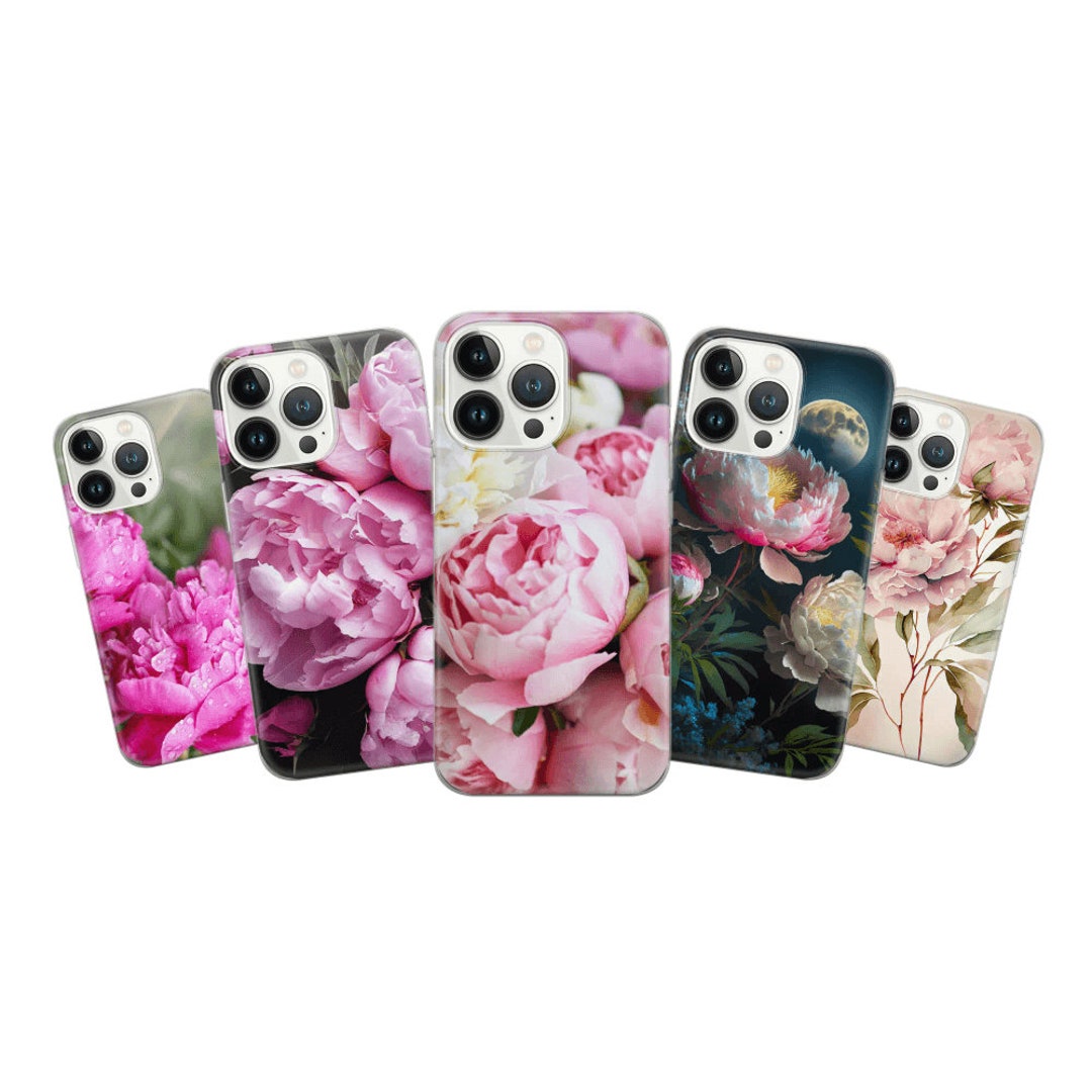 Pink Peonies Phone Case: Floral Bouquet Cover - Etsy