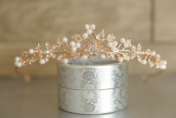 Bridal Pearl Tiara Bridal Tiara Petite Wedding Crown - Etsy