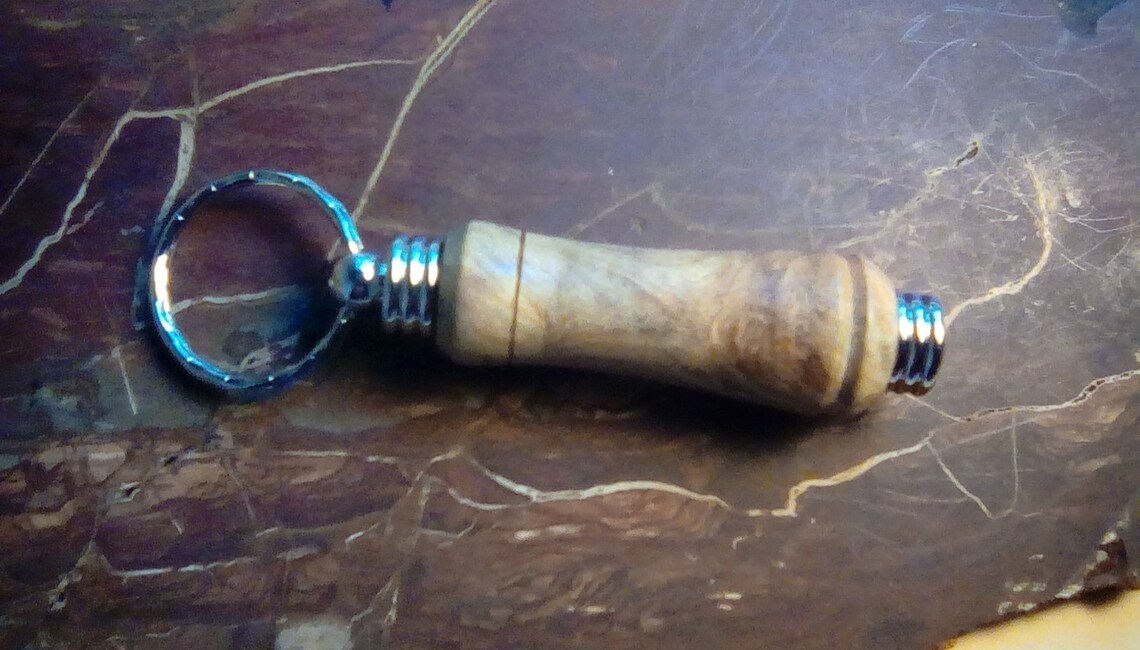 Secret Compartment, Secret Key Ring, Secret Stash, Maple Burl Wood, Dad ...