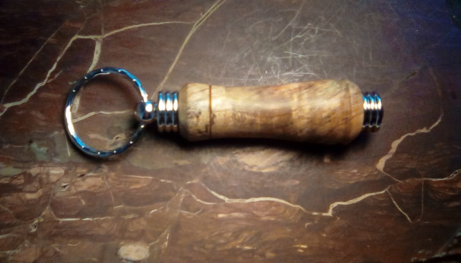 Secret Compartment, Secret Key Ring, Secret Stash, Maple Burl Wood, Dad ...