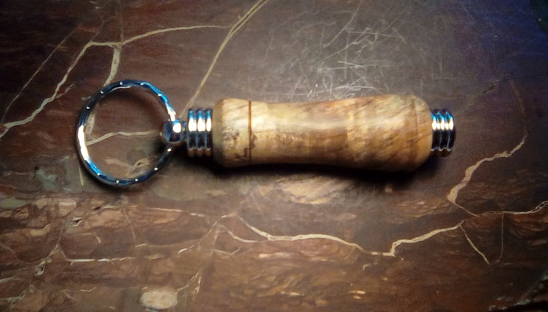 Secret Compartment, Secret Key Ring, Secret Stash, Maple Burl Wood, Dad ...