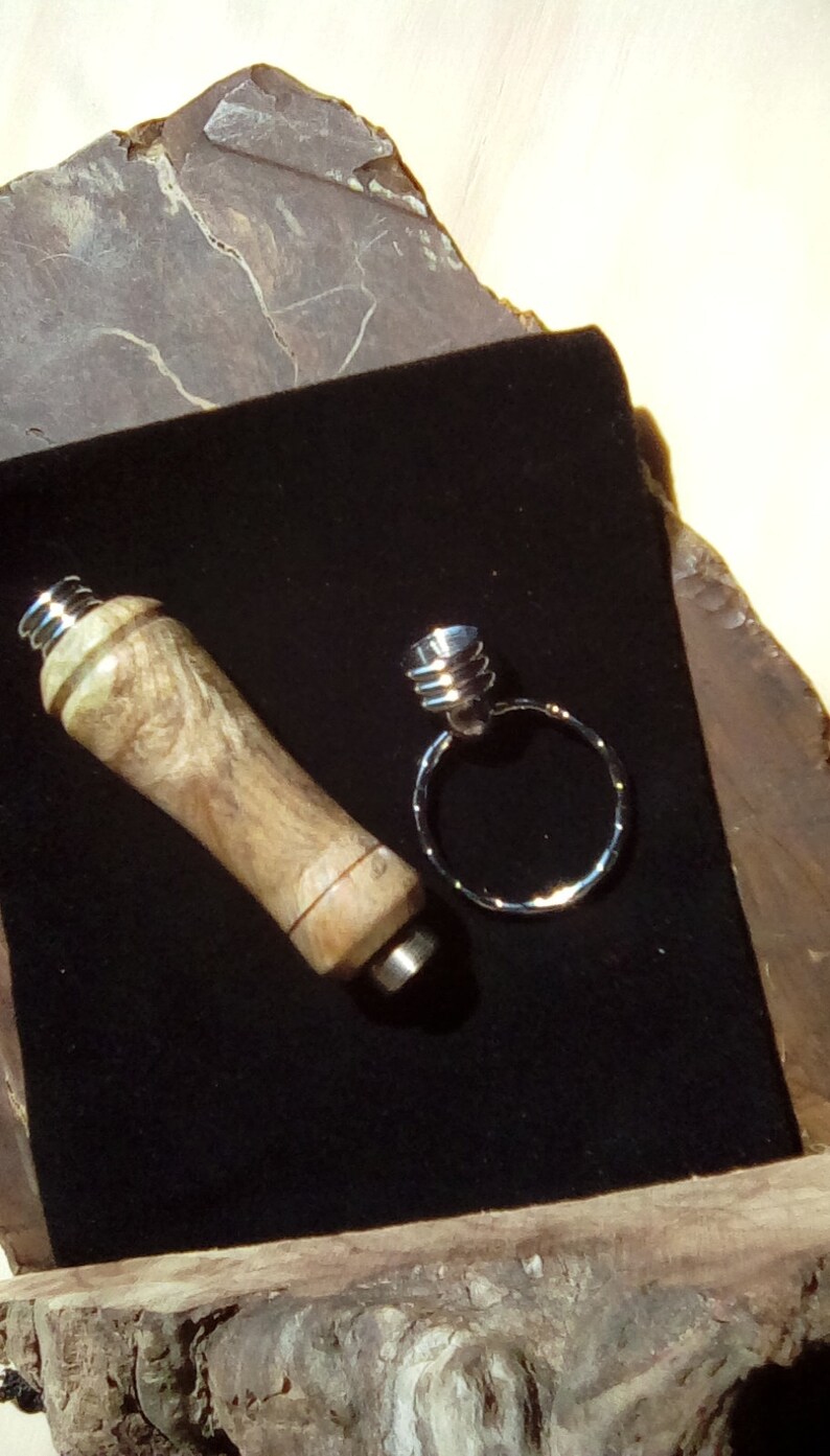 Secret Compartment, Secret Key Ring, Secret Stash, Maple Burl Wood, Dad ...