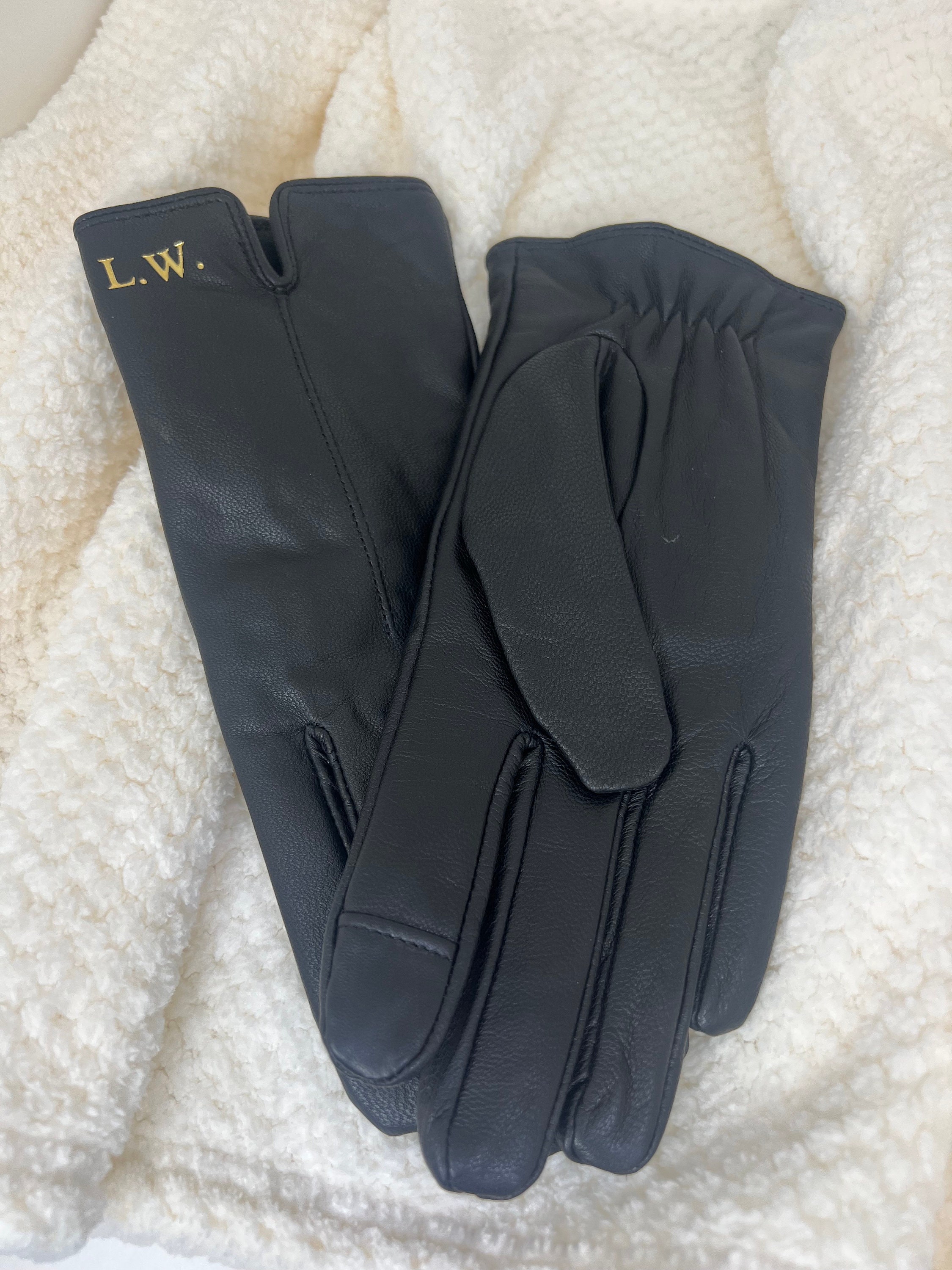 Personalized Leather Gloves: Monogrammed Ladies Gloves - Etsy