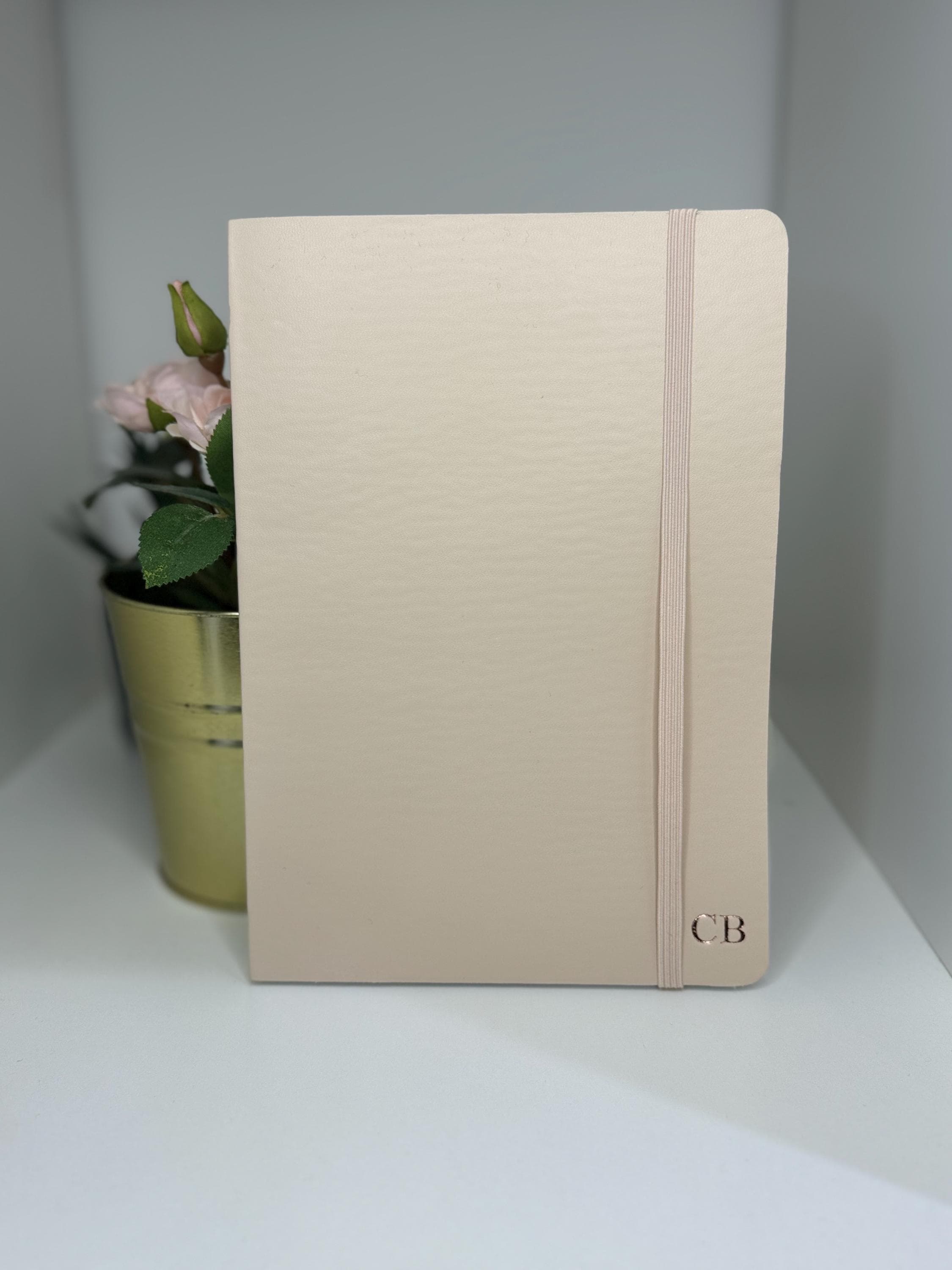 Personalised A5 PU Leather Hardback Notebook – Custom Name or Initials ...