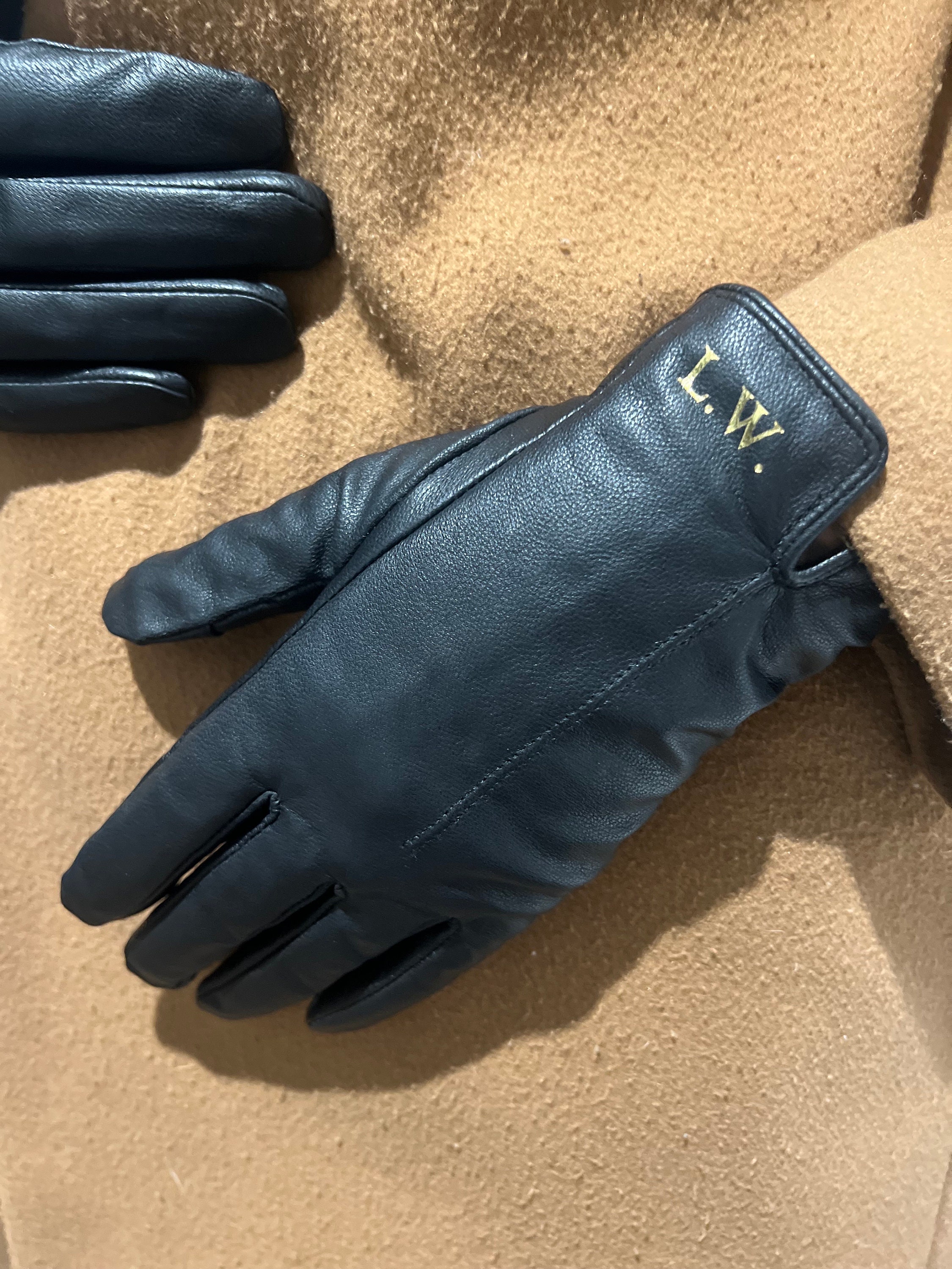 Personalized Leather Gloves: Monogrammed Ladies Gloves - Etsy