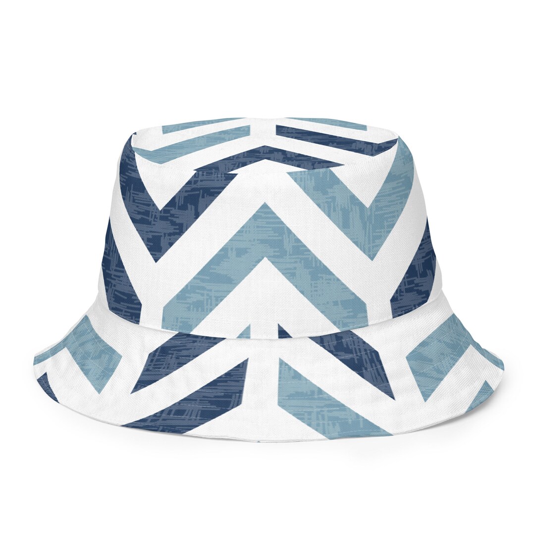 Reversible Bucket Hat Blue Sun Hat Golf Bucket Hat - Etsy