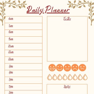 PDF Daily Planner Cottagecore - Etsy