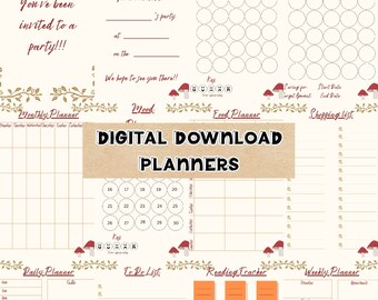 PDF Red Planner Pack - Etsy