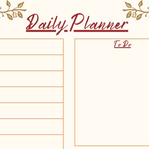 PDF Daily Planner Cottagecore - Etsy