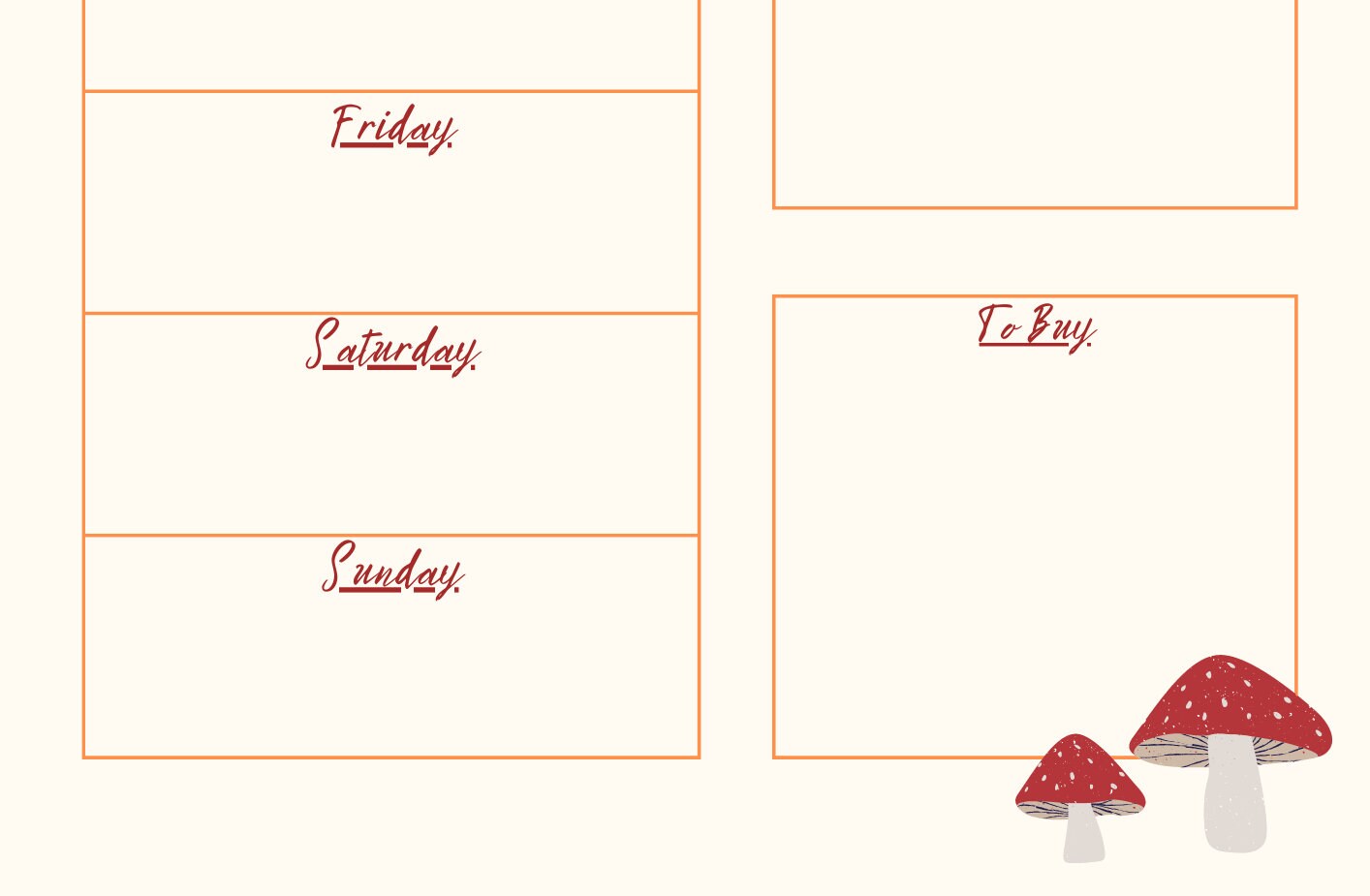PDF Weekly Planner Cottagecore - Etsy