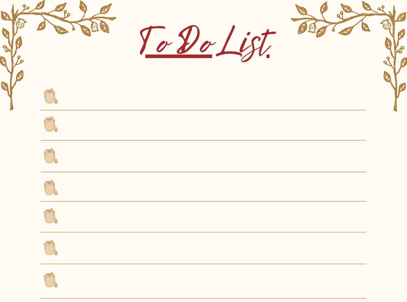 PDF To-do List Cottagecore - Etsy