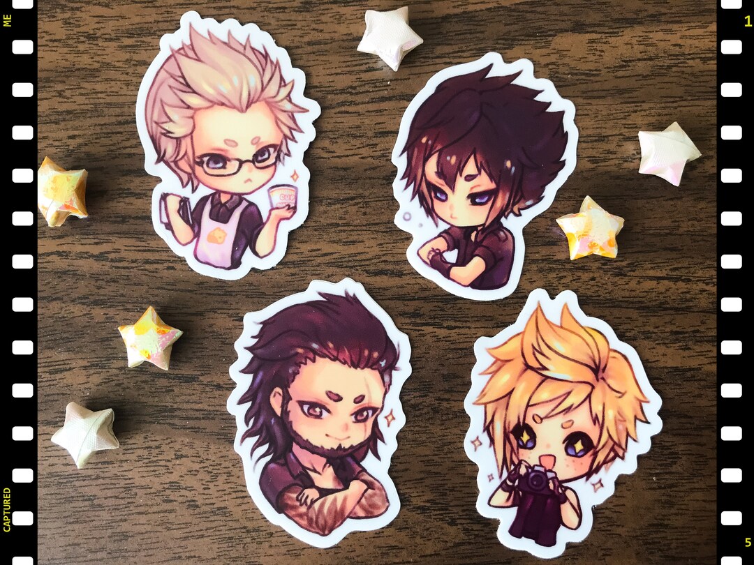Final Fantasy XV Chocobros 2.5" Vinyl Sticker Set, Kawaii FFXV Noctis ...