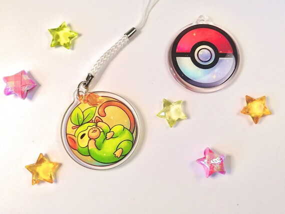 Cute Grookey in a Pokeball Phonestrap Kawaii Two-sided | Etsy