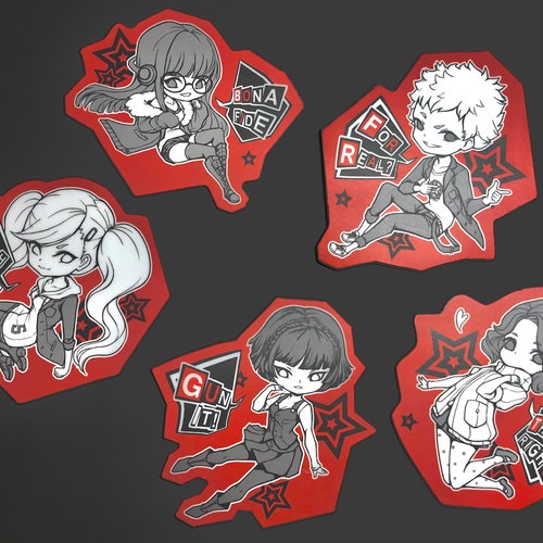 Persona5 3 Vinyl Stickers: Ann Haru Ryuji Futaba | Etsy