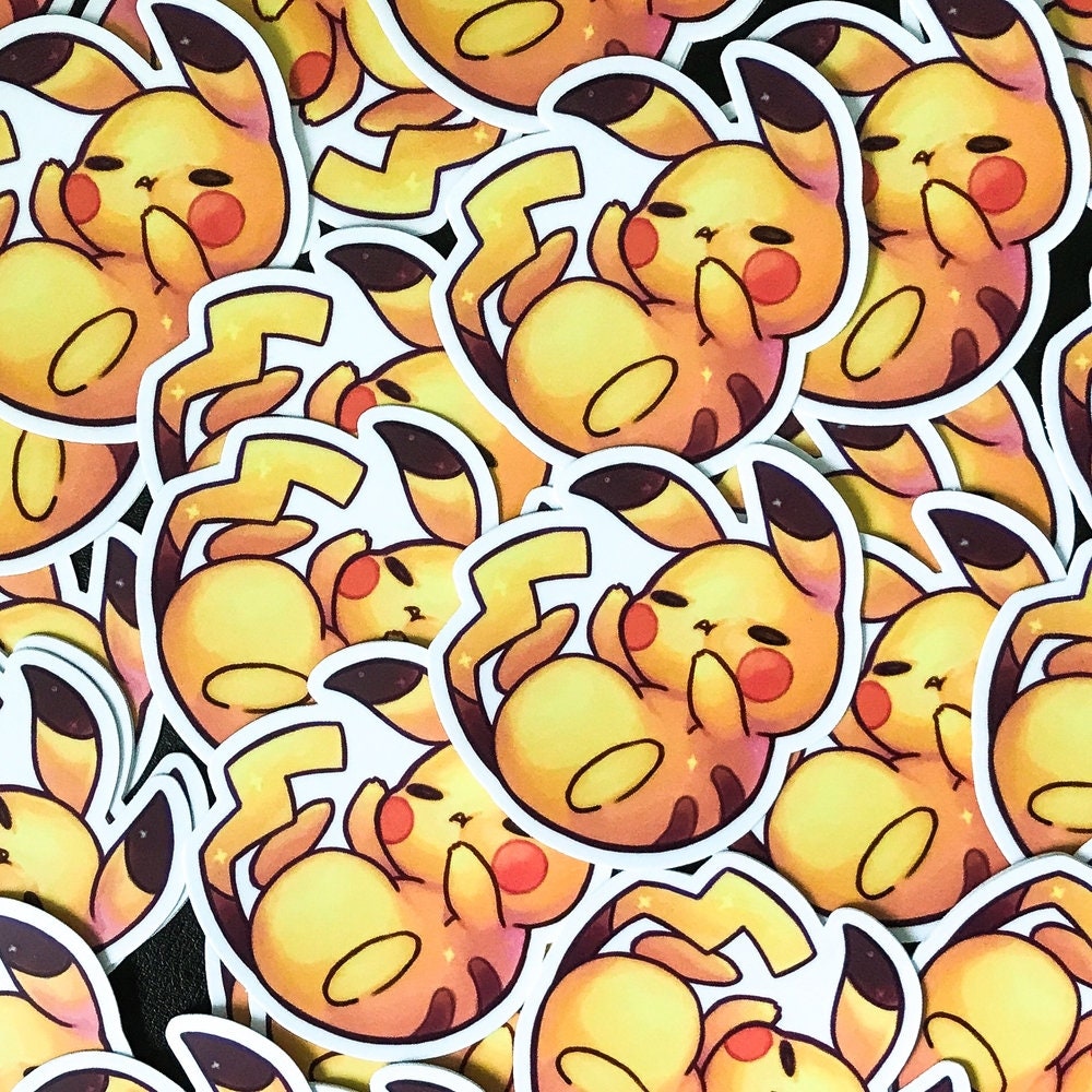 Stickers Waterproof Vinyl Decal Pokemon Cute Pikachu Sticker Paper etna ...