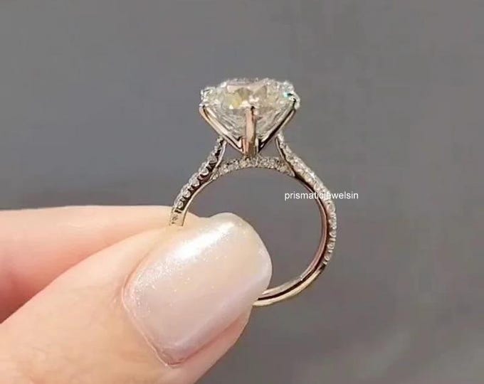 Vintage Inspired Engagement Ring Cathedral Setting Filigree Art Deco ...