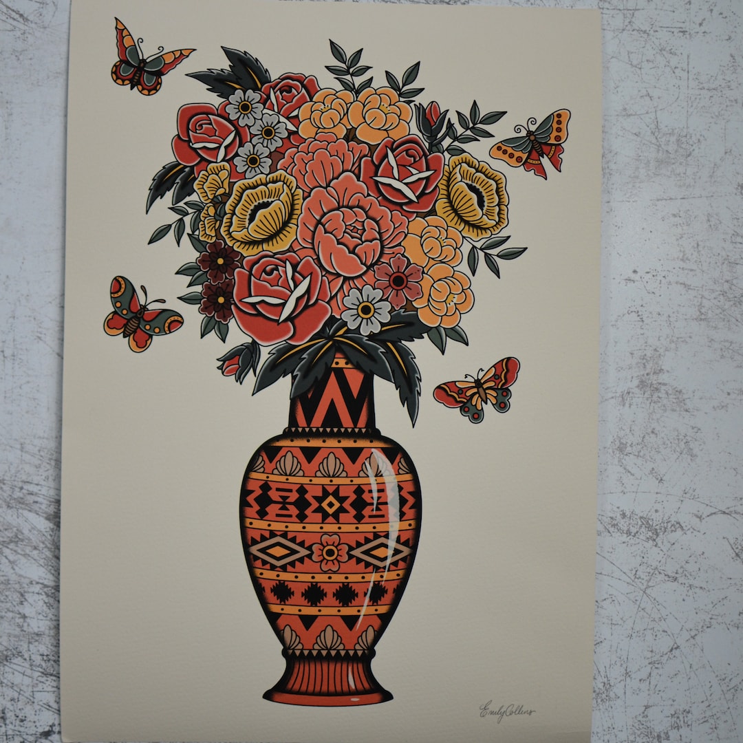 Flowers A3 Art Print on 300gsm Fine Art Textured Paper - Etsy