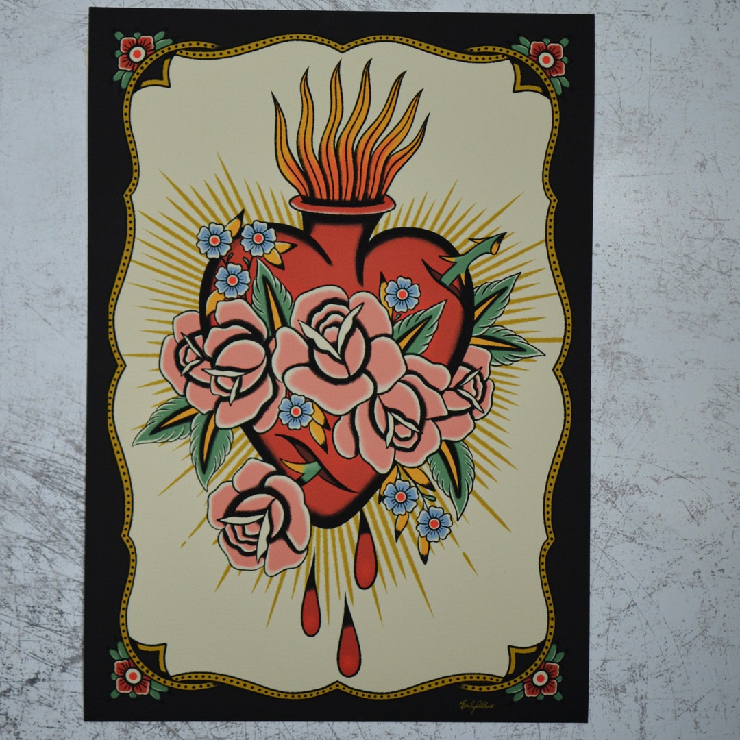 Bleeding Heart A3 Art Print on 300gsm Fine Art Textured Paper - Etsy