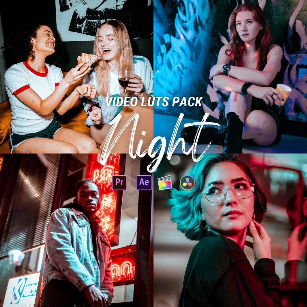 Night Luts Premiere, Creamy Affinity Luts, Film LUT for Video Editing ...