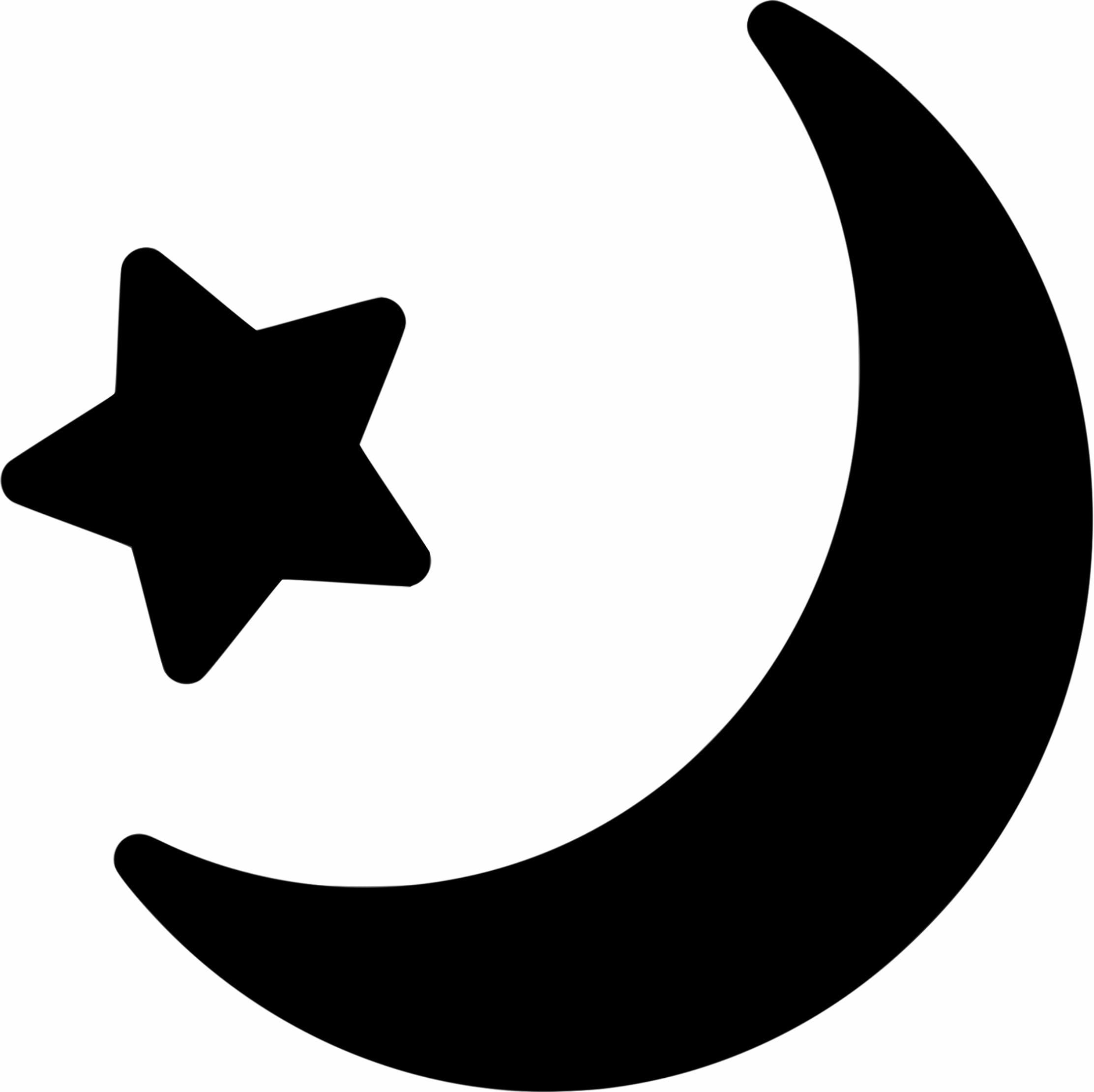 Moon Crescent and Star Clipart| Image| SVG for Download. - Etsy