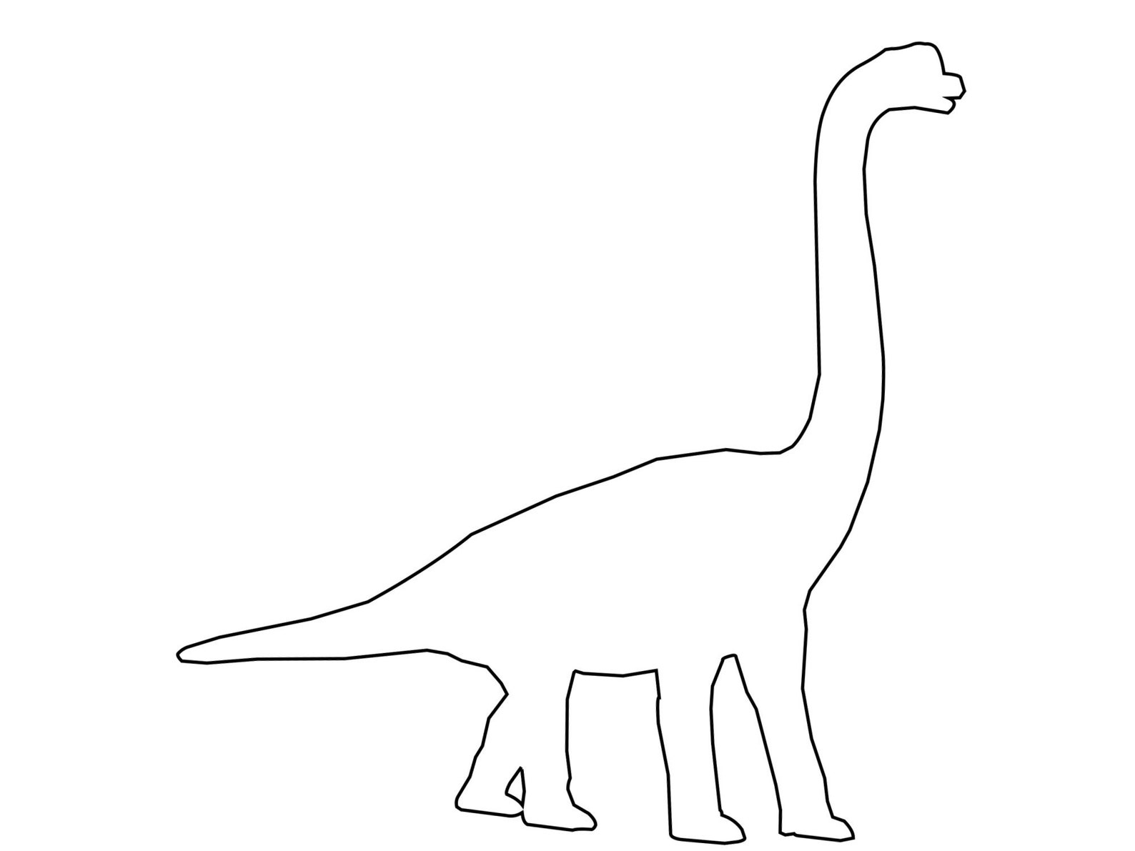 Brachiosaurus Dinosaur SVG Image Silhouette & Outline Clipart ...