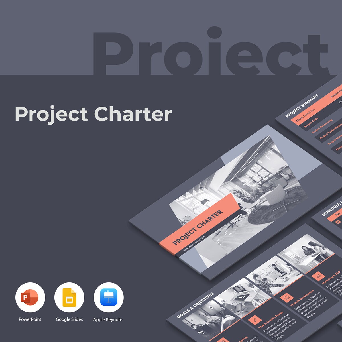 Project Charter Presentation With Powerpoint, Keynote, Google Slides ...