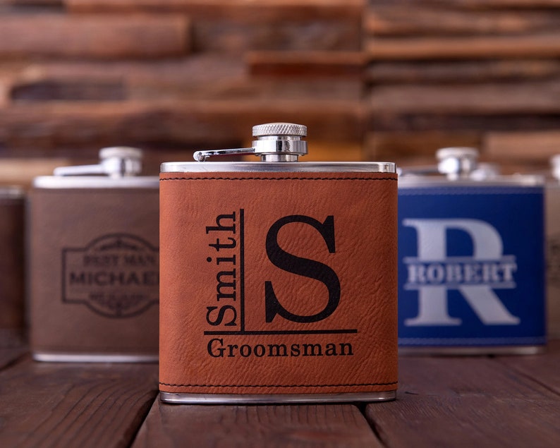 Personalized Flask, Groomsmen Flask, Groomsmen Gifts, Best Man Gift ...