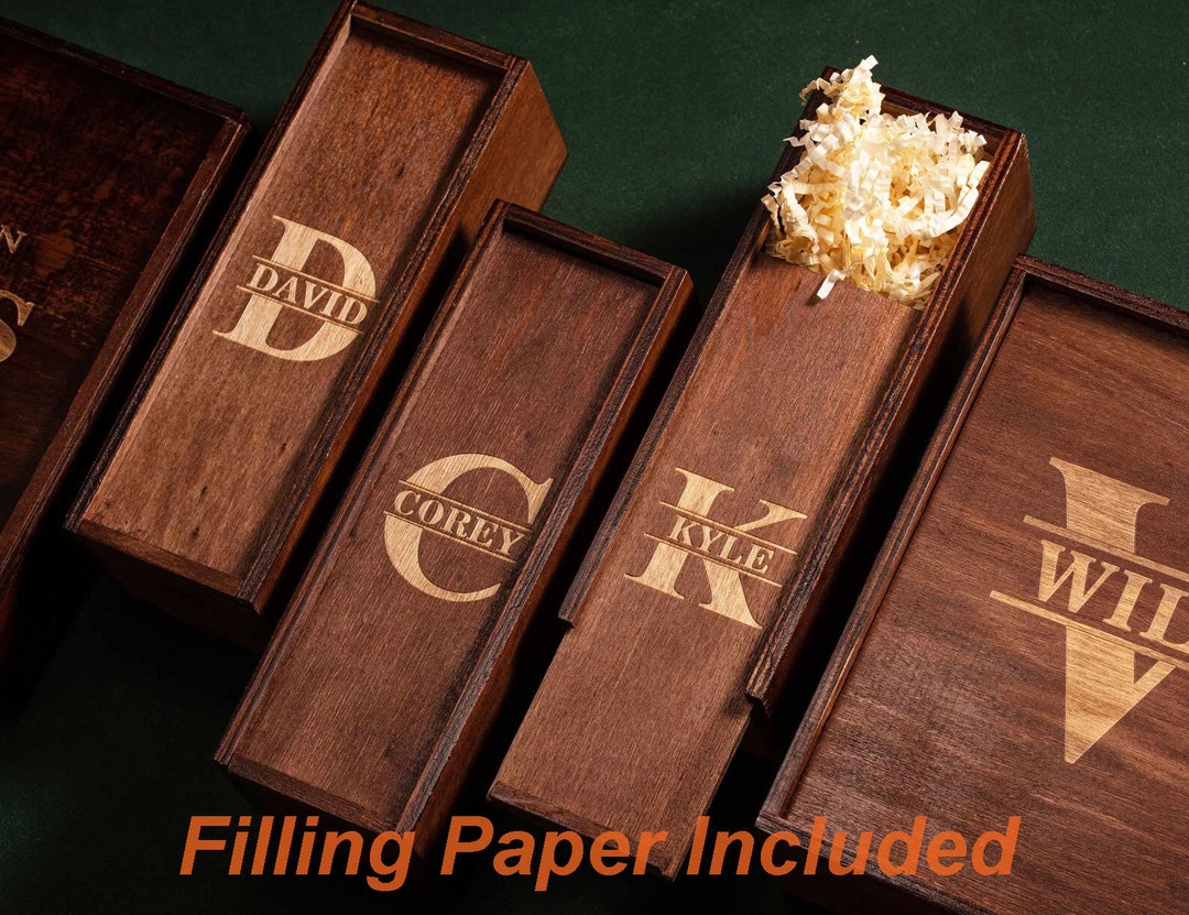 Groomsmen Gifts Box, Empty Personalized Groomsmen Gift Box, Wooden Gift ...