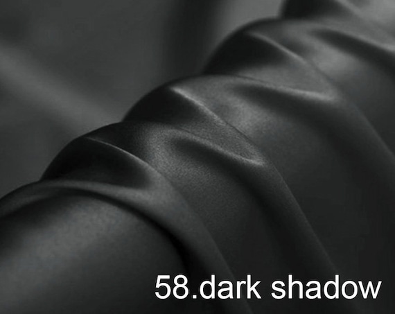 Dark Shadow Silk Satin Fabric Pure Solid Fabric for Wedding - Etsy